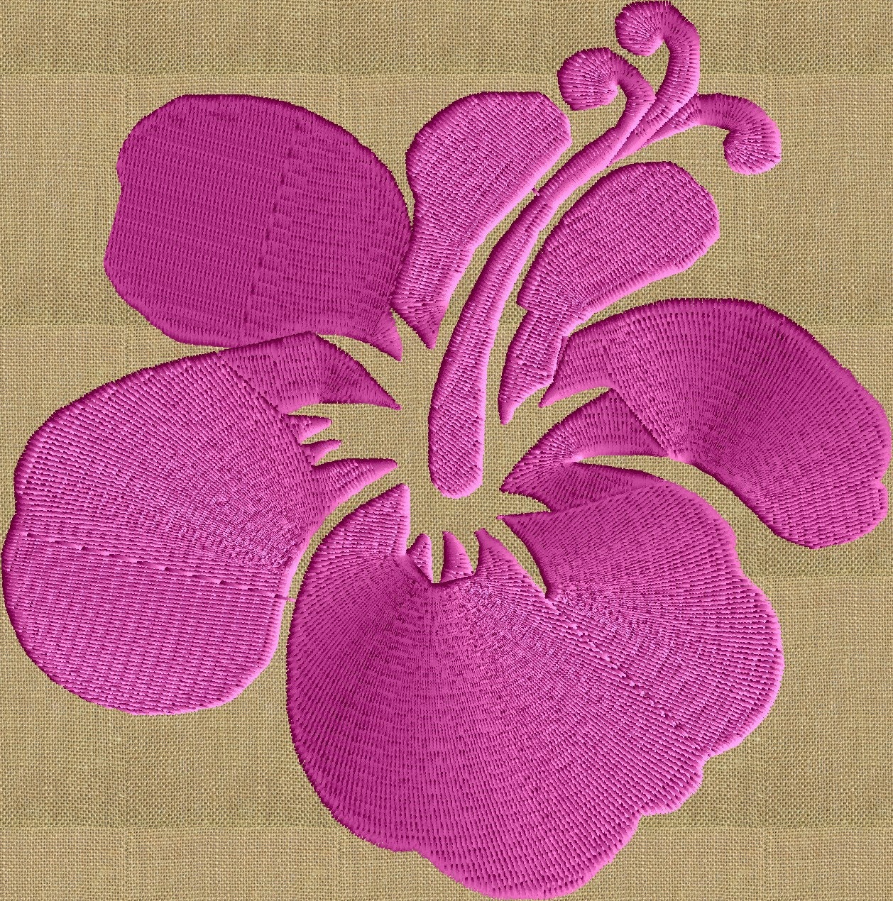 Hawaiian Flower EMBROIDERY Design FILE Instant download