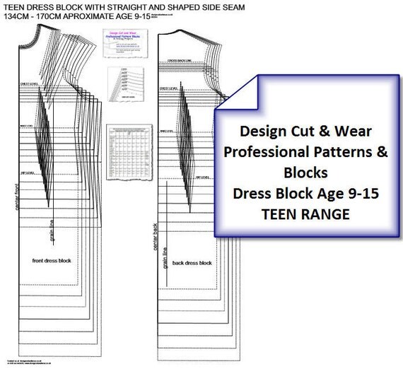 Teen Dress Block and Straight and Fitted Sleeve