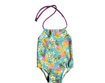 Girls One Piece Swimsuit Toddlers Halter Bathing Suit