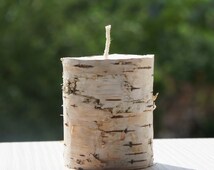 Unique birch bark candles related items | Etsy
