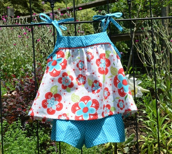 Items similar to Girls Short Set, Girls Summer Outfit, Custom fit ...