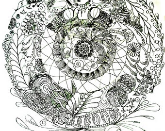 Cat mandala | Etsy
