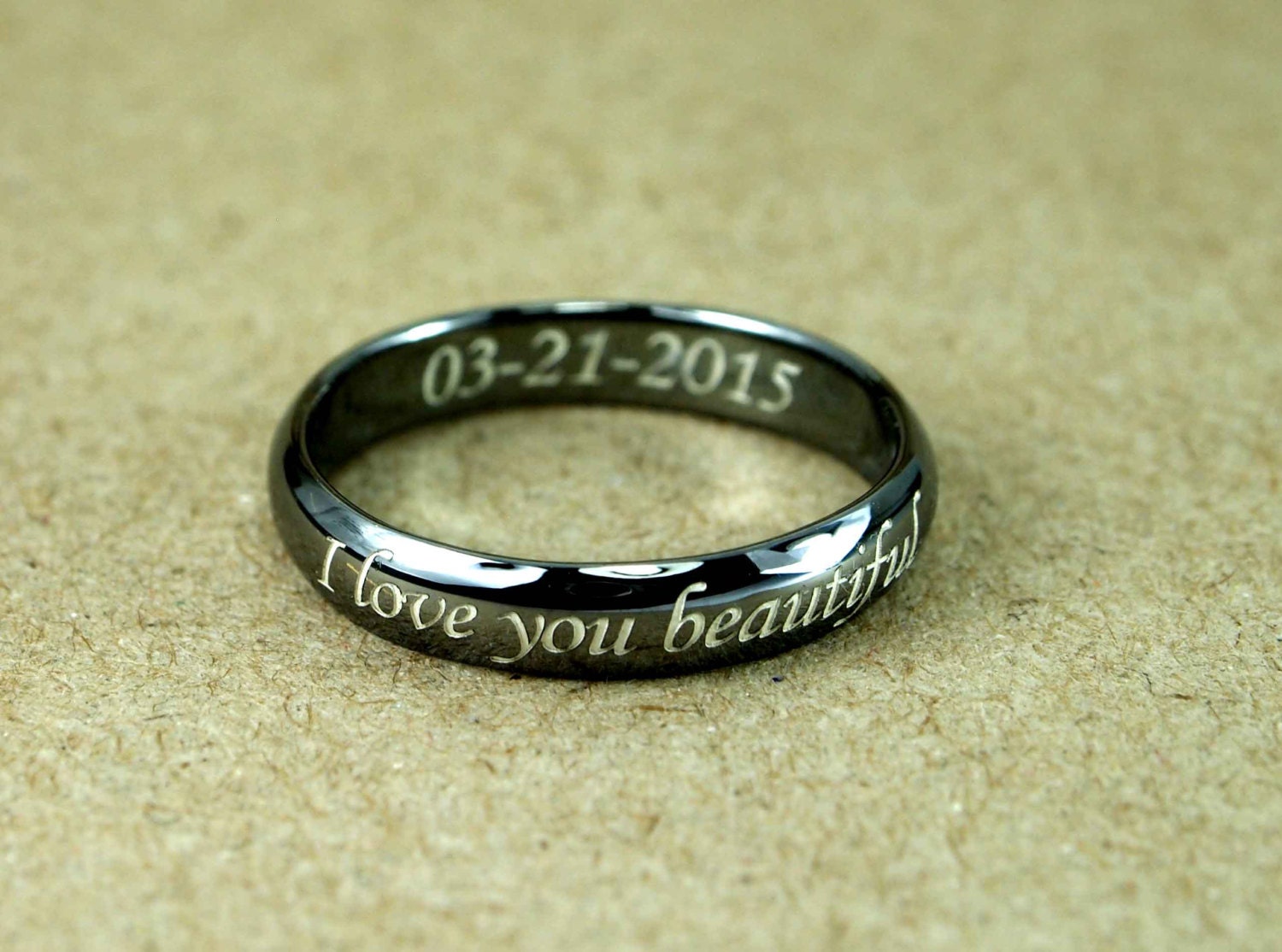 Personalized Ring Custom Name Rings Engraved Ring