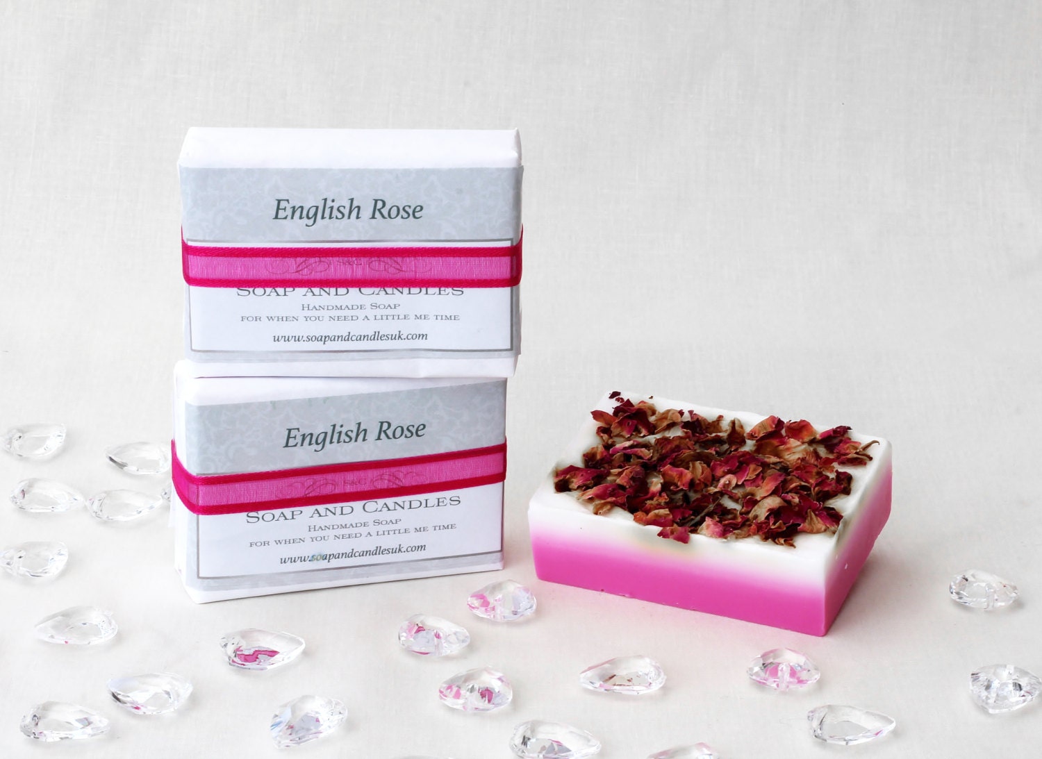 Handmade English Rose Scented Soap By Soapandcandlesuk On Etsy