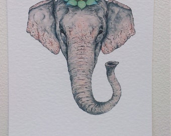 Elephant drawing | Etsy