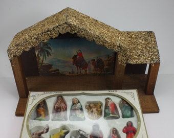 Wooden creche | Etsy