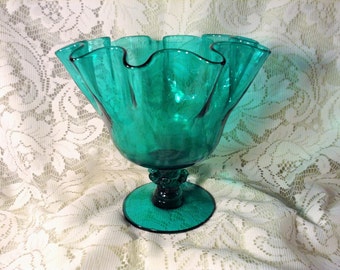 Wavy glass bowl | Etsy