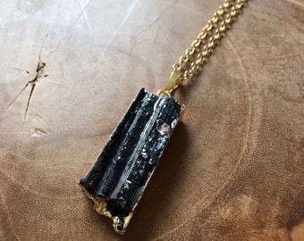 Toermalijn ketting | Etsy