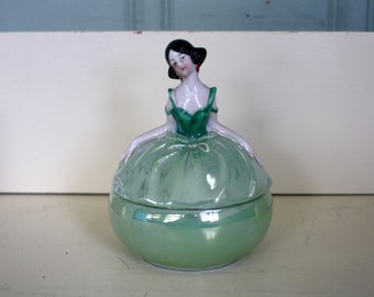 Porcelain powder jar | Etsy