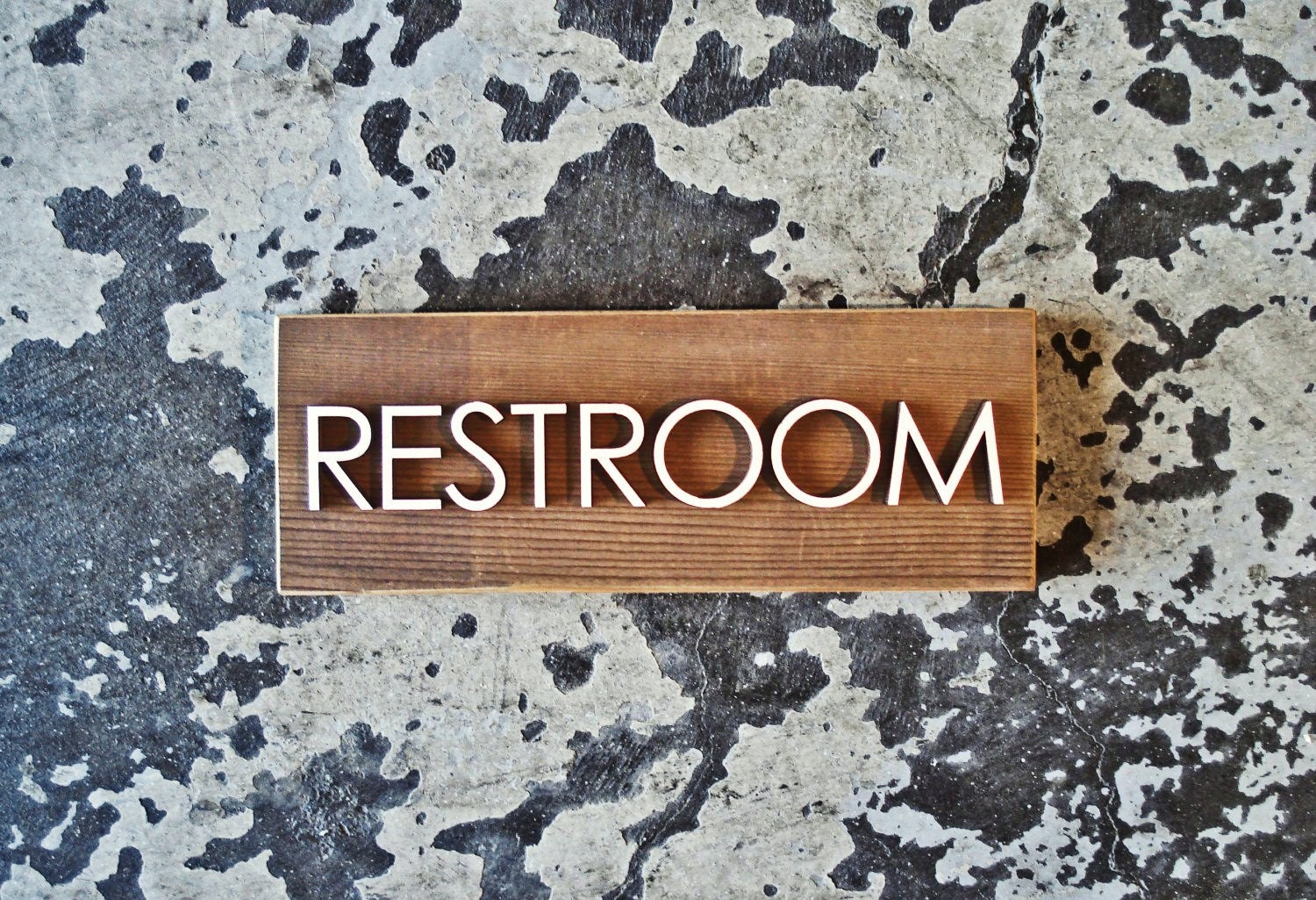Reclaimed Barnwood Restroom Sign Rustic Bathroom Decor