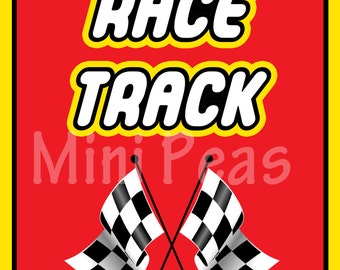 Race track signs | Etsy