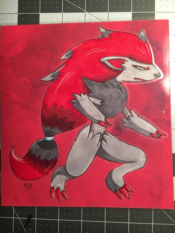 Zoroark drawing by TheDogwoodStudio on Etsy