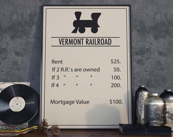 Monopoly card | Etsy