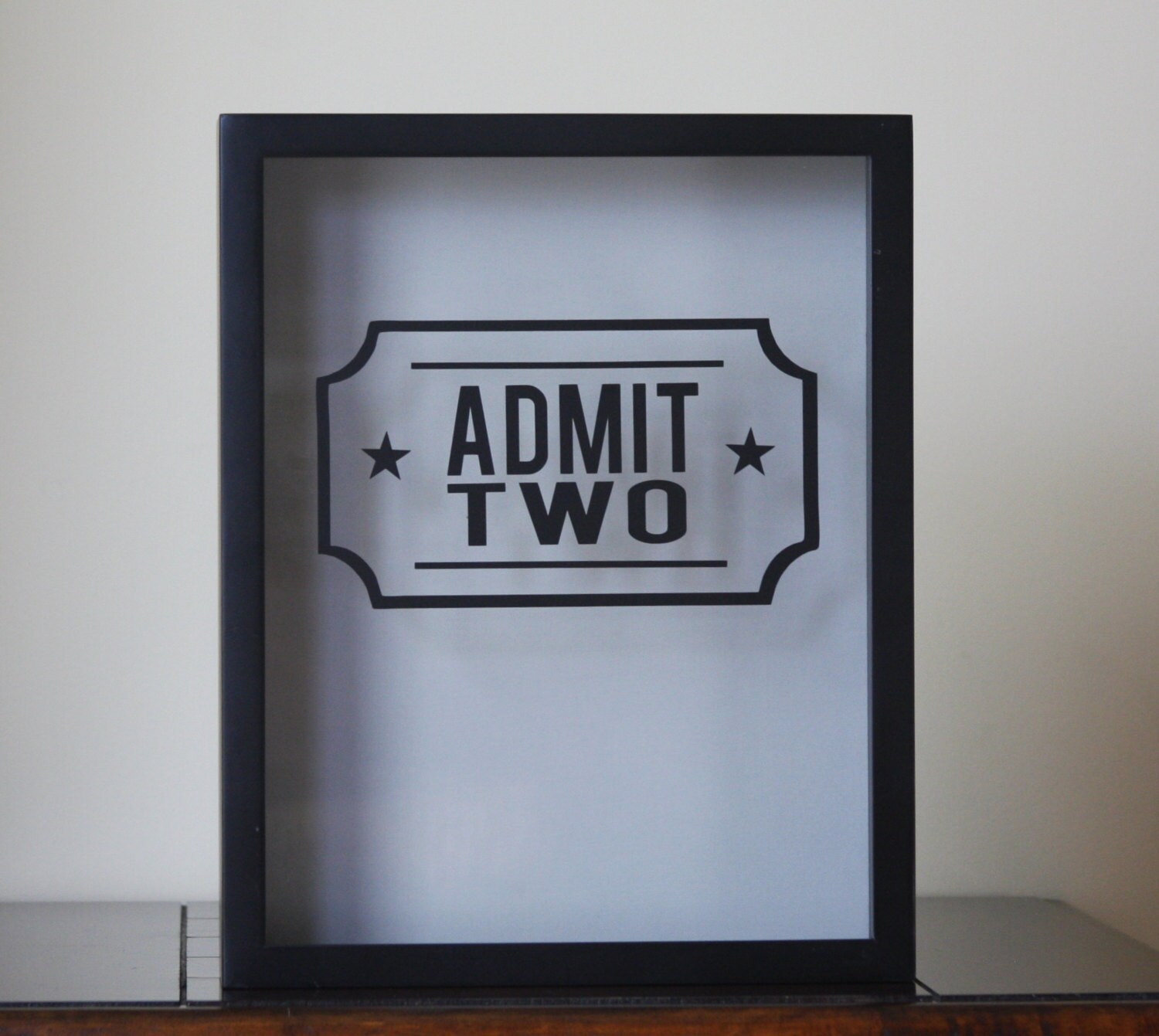 Admit Two Ticket Stub Shadow Box Shadow Box Ticket Ticket