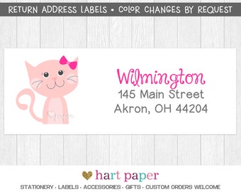 Cat address labels | Etsy