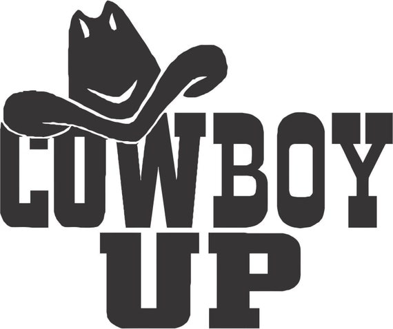 Set 2 Pieces Cowboy Up Sticker Decals 20 by CustomVinylDecals777