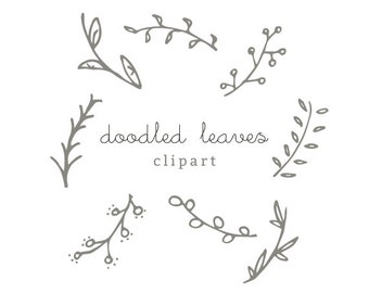 Leaf doodles | Etsy