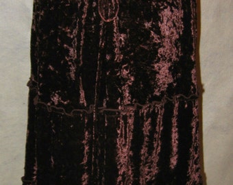 Brown velvet skirt | Etsy