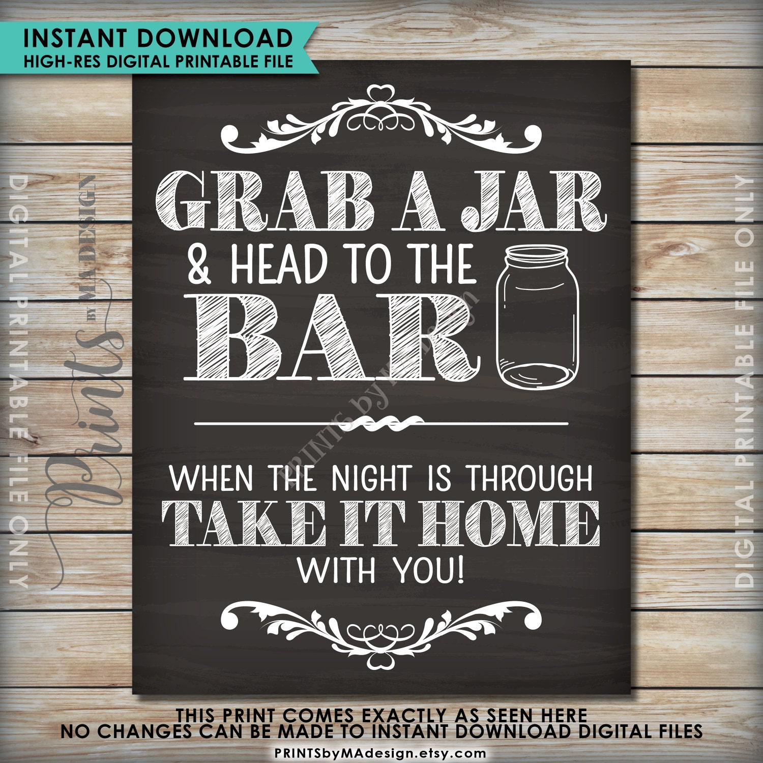 Grab a Jar and Head to the Bar Sign, Take your Jar to the Bar ...