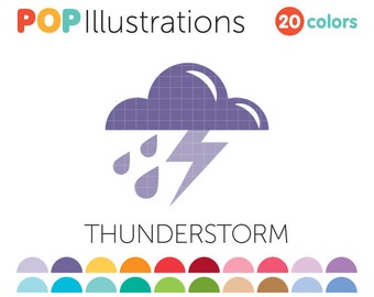 Items similar to Clouds clipart Commercial use Rain clip art Raindrops ...