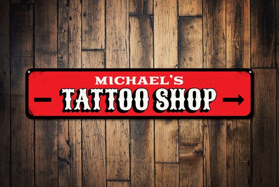 Tattoo Shop Sign Personalized Tattoo Artist Name Gift Custom