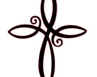 Girly cross decal | Etsy