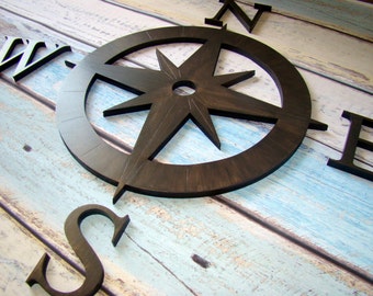 Unique compass wall art related items | Etsy