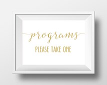 Unique wedding program sign related items | Etsy