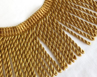 Gold fringe trim | Etsy