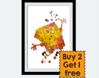 Spongebob poster | Etsy
