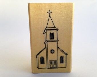 Church rubber stamp | Etsy