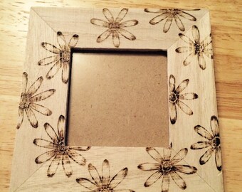 Wood burned frame | Etsy