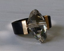 Popular items for black leather rings on Etsy