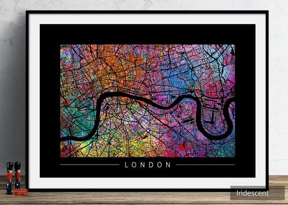 London Map City Street Map of London England Art by VelvetPrint