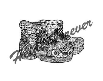 Zentangle shoes | Etsy