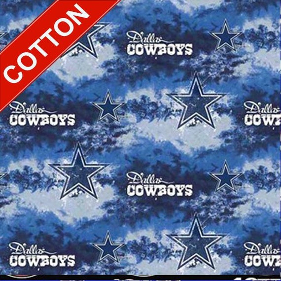 Dallas Cowboys Cotton Fabric NFL Style by Picotextilesdotcom