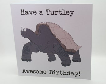 Unique turtle birthday card related items | Etsy