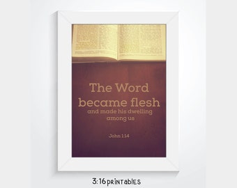 Word became flesh | Etsy