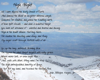 High flight poem | Etsy