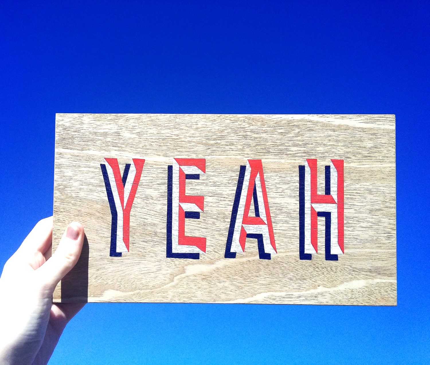 Hand-painted YEAH sign by signpaintingbydawn on Etsy