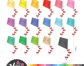 Kites clip art | Etsy