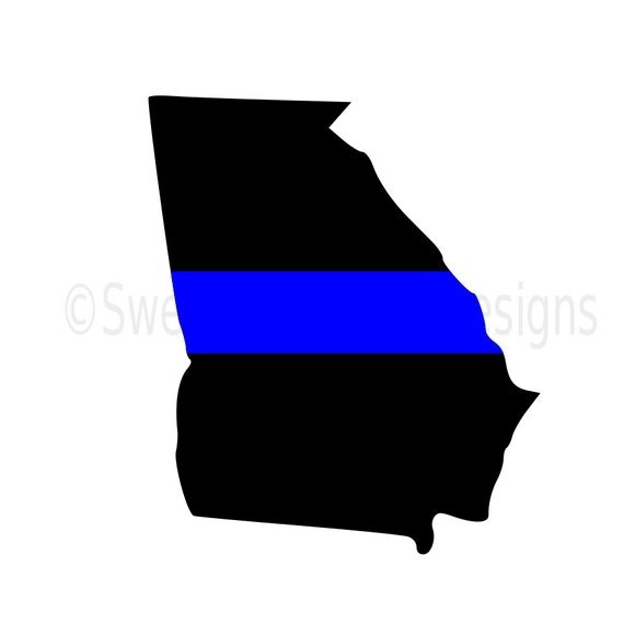 Georgia thin blue line police SVG instant download design for