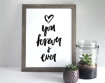 Love FOREVER and ALWAYS Hand Stamped Hand Hammered Nickel