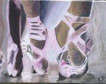 Unique pointe shoe art related items | Etsy