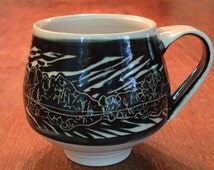 Unique sgraffito mug related items | Etsy