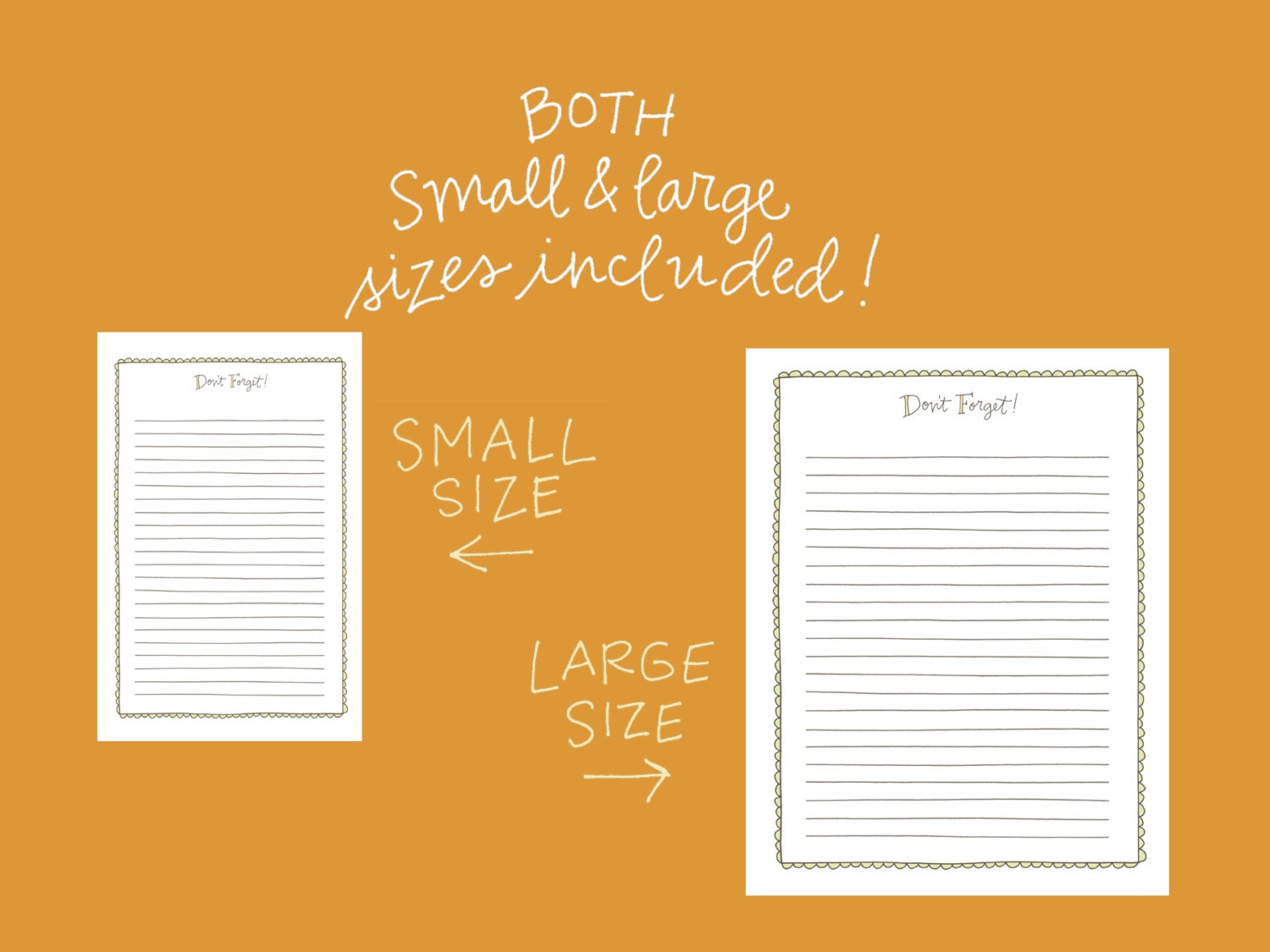 Printable Notes: Handwritten To Do List 5 Designs