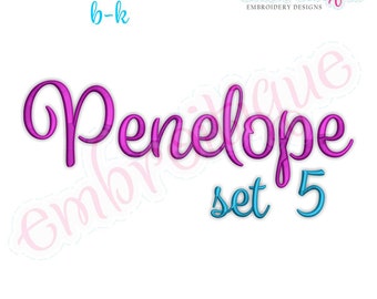 Jennifer Monogram Script Instant Download Digital by Embroitique