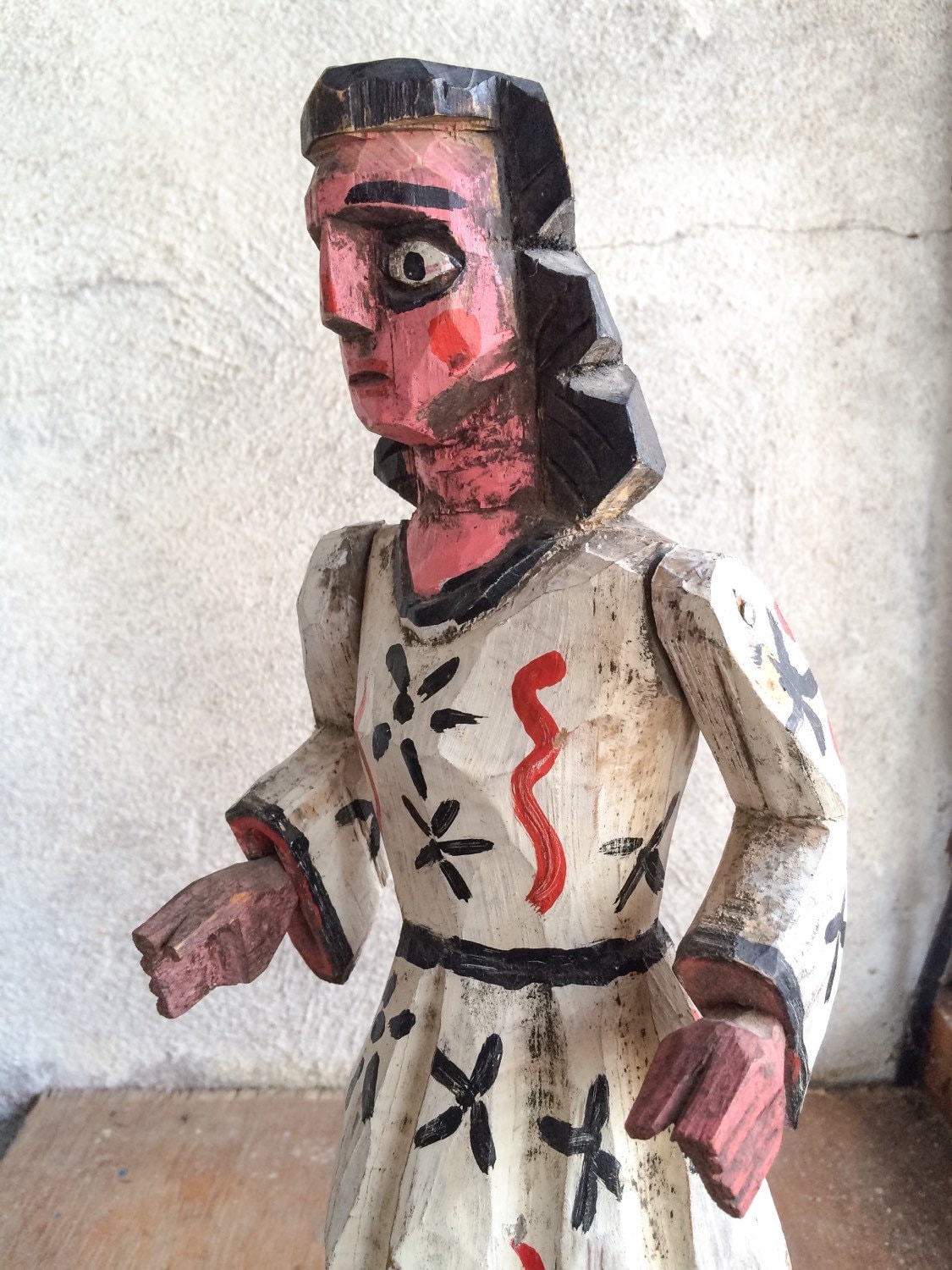 Vintage 14 religious carved wood saint statue from Guatemala religious ...