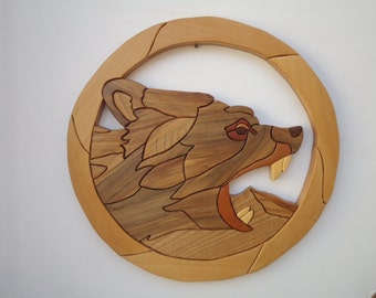 Intarsia bear | Etsy