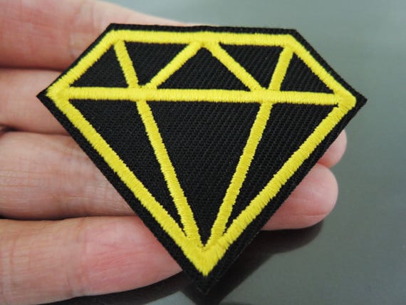 Diamond Patches Iron on Patches or Sewing on Patch Yellow